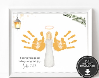 Angel Scripture Handprint Christmas Craft DIY, Baby's First Christmas ...
