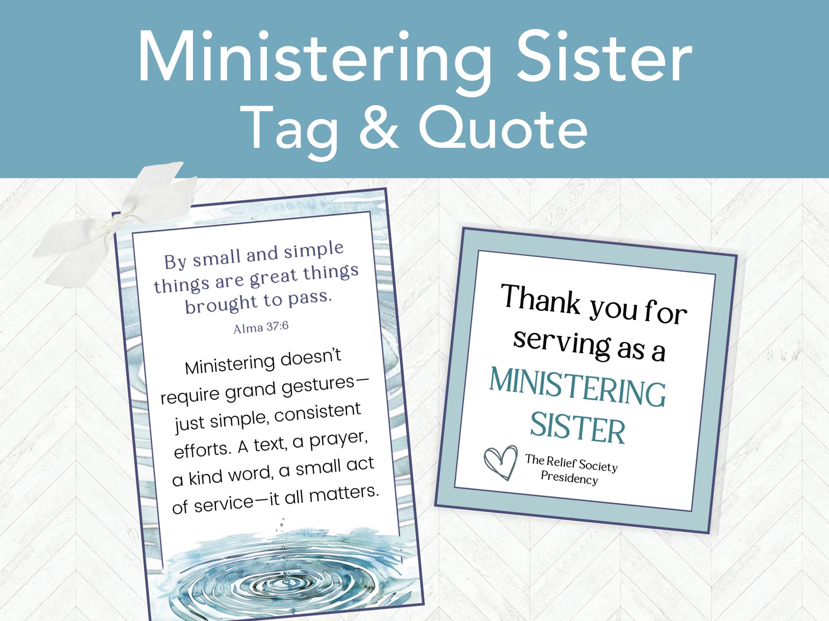 LDS Ministering Handout, Spring Ministering Gift Tag Idea, LDS Relief ...