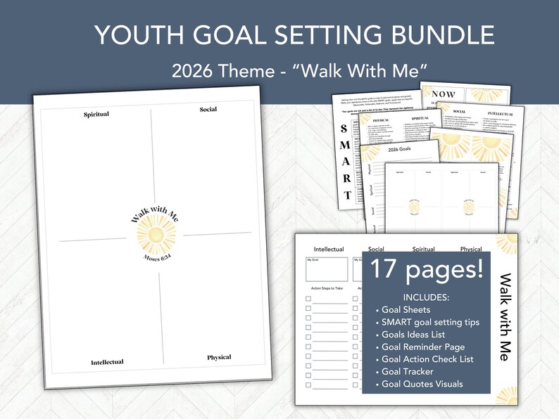 LDS Youth Theme 2026, Goal Setting Worksheet Planner Template, Walk ...