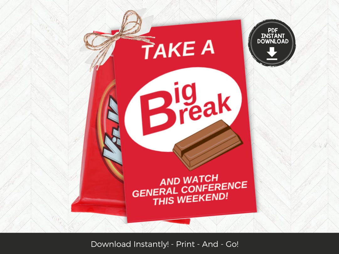 LDS General Conference Printable Gift Tag, LDS Conference Treat Tag ...