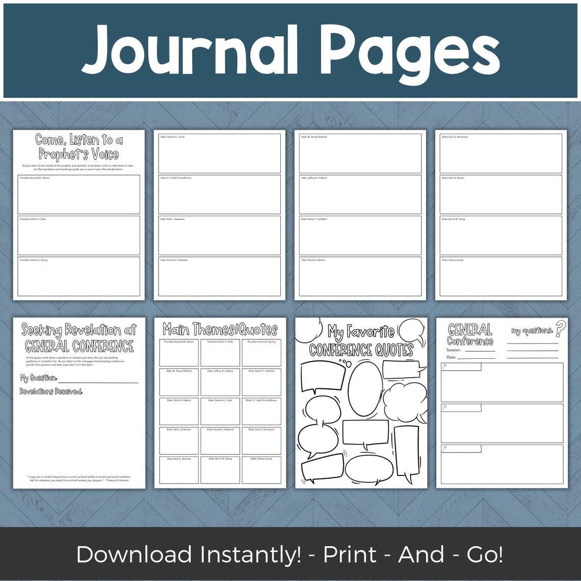 LDS Printable General Conference for Youth Teens and Adults, General ...