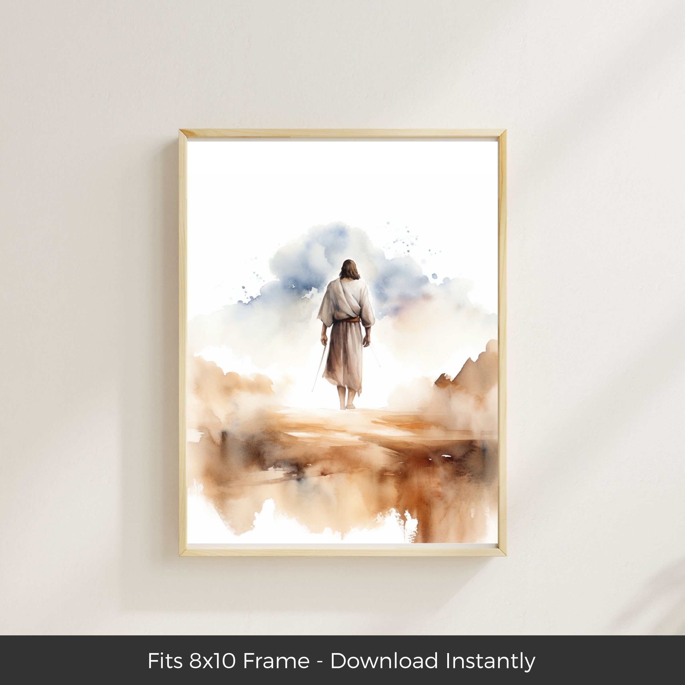 Jesus Christ Watercolor, Printable Christian Artwork, Scripture Easter ...