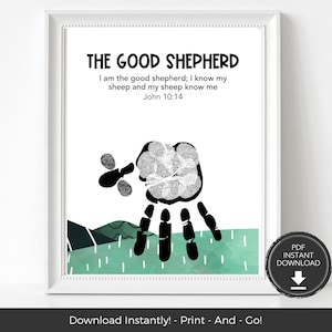 Kids Bible Crafts, Christian Printable Handprint Art for Kids, Easy ...