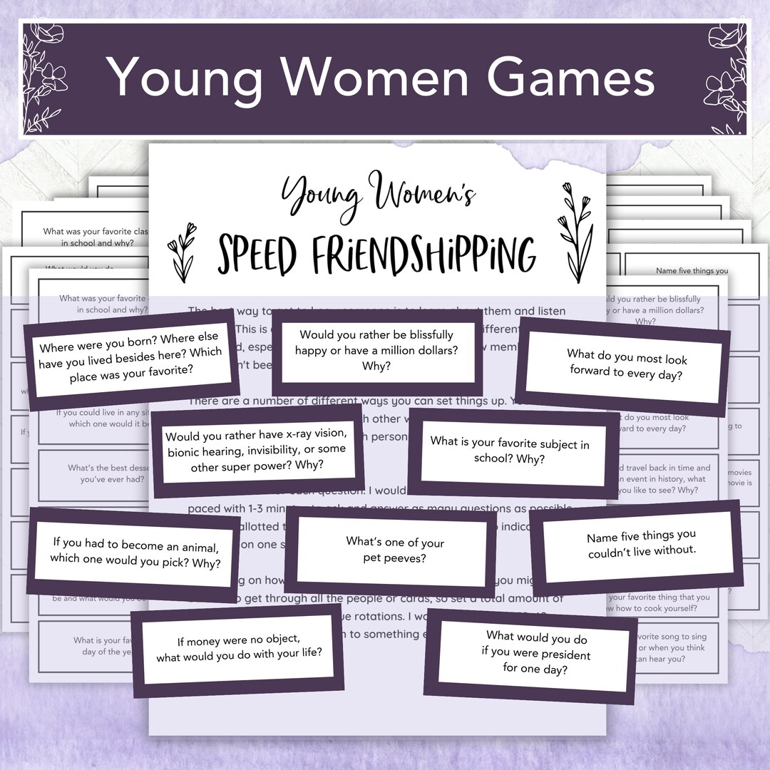 LDS Young Women Activity, Easy LDS Printable Game Idea, Church of Jesus ...