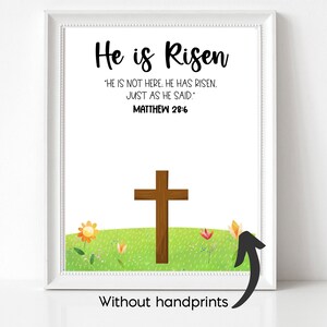 Easter He is Risen Kids Bible Activities, Easter Handprint Art for Kids ...