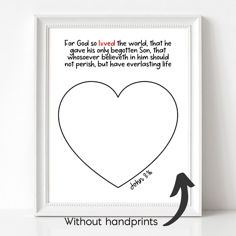 God so Loved the World Children's Bible Handprint Craft, Scripture ...