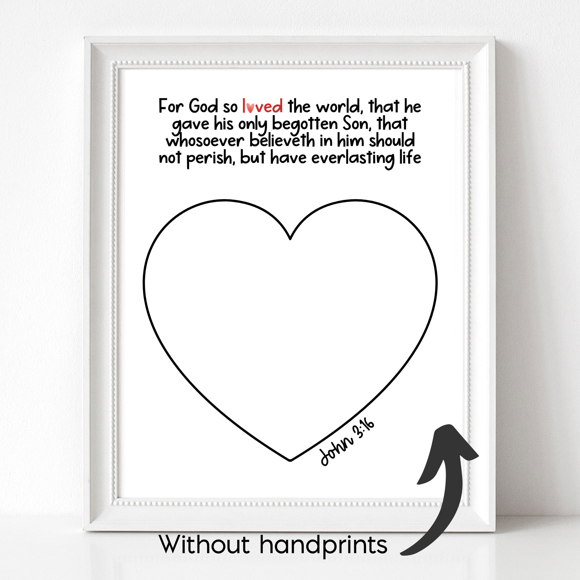 God so Loved the World Children's Bible Handprint Craft, Scripture ...