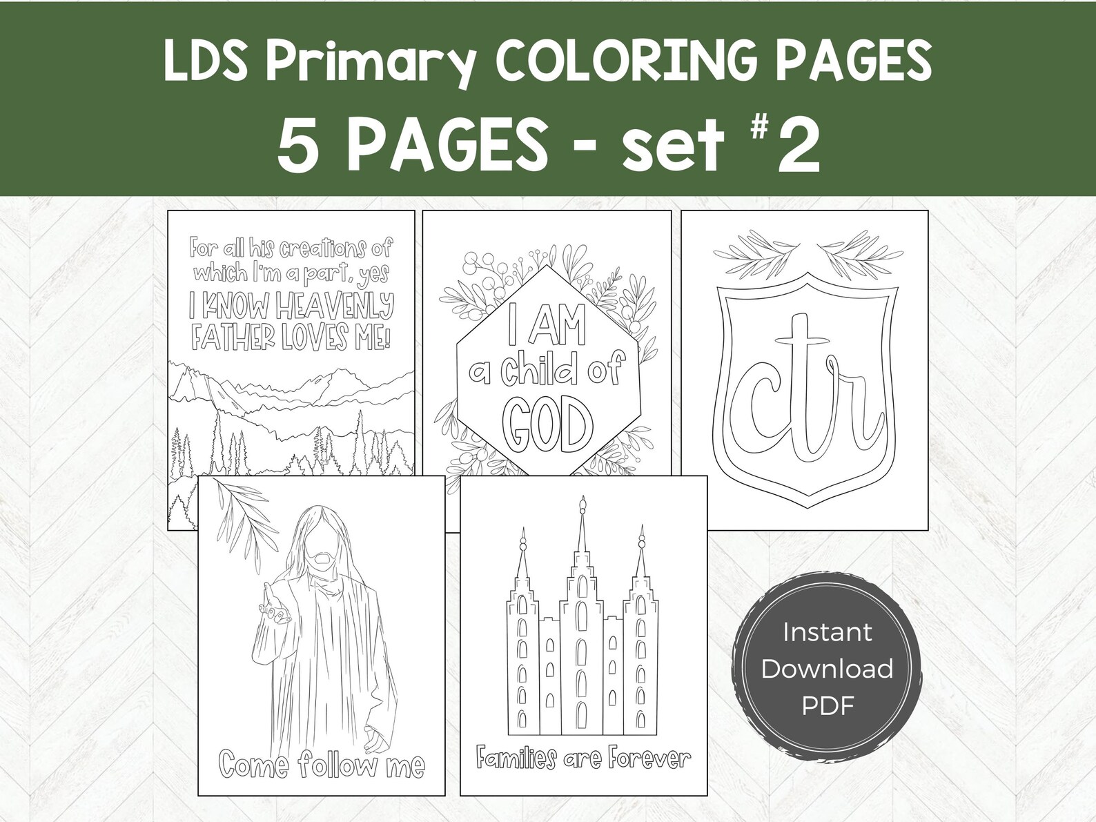 LDS Printable Primary Coloring Page, Easy Activity Day Idea, I Am a ...