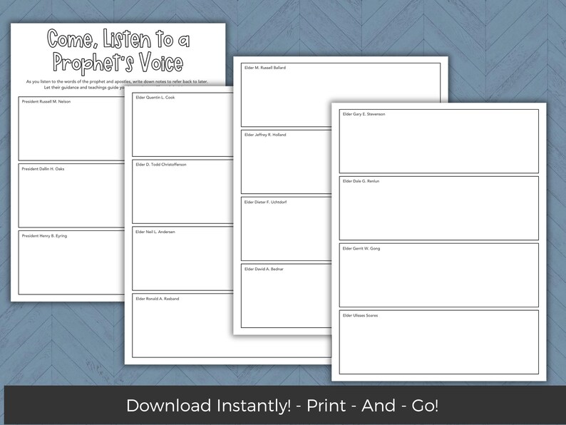 LDS General Conference Journal Printable, General Conference Notebook ...