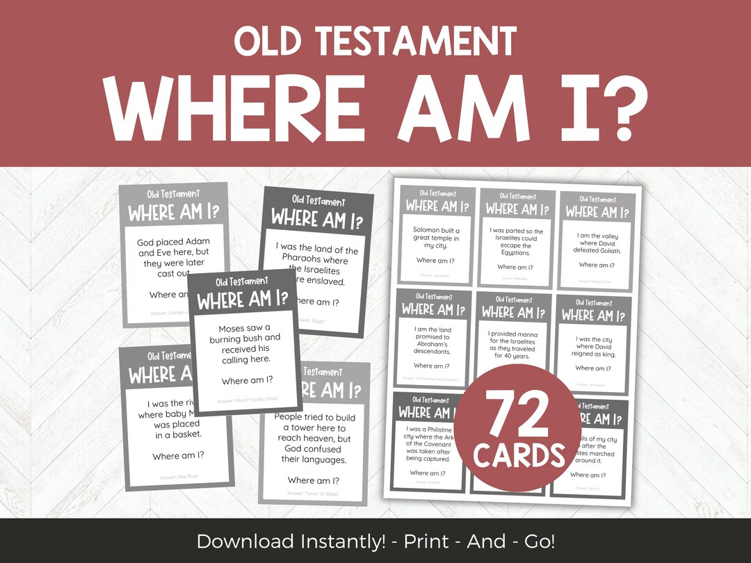Old Testament Game, Where Am I Game, Printable Bible Games for Kids ...
