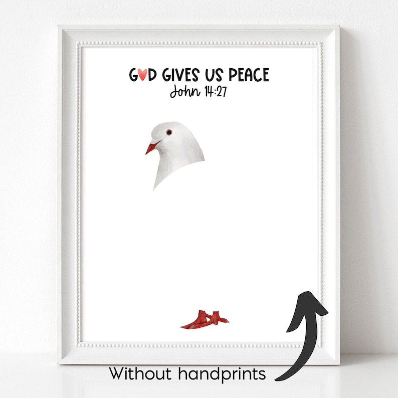 Noah's Ark Dove Children's Bible Handprint Craft, Scripture Handprint ...