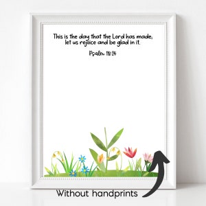 Rejoice Psalms Childrens Bible Verse Handprint Craft, Christian ...