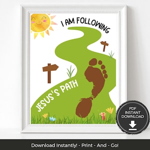 Following Jesus Children's Bible Handprint Craft, Scripture Handprint ...