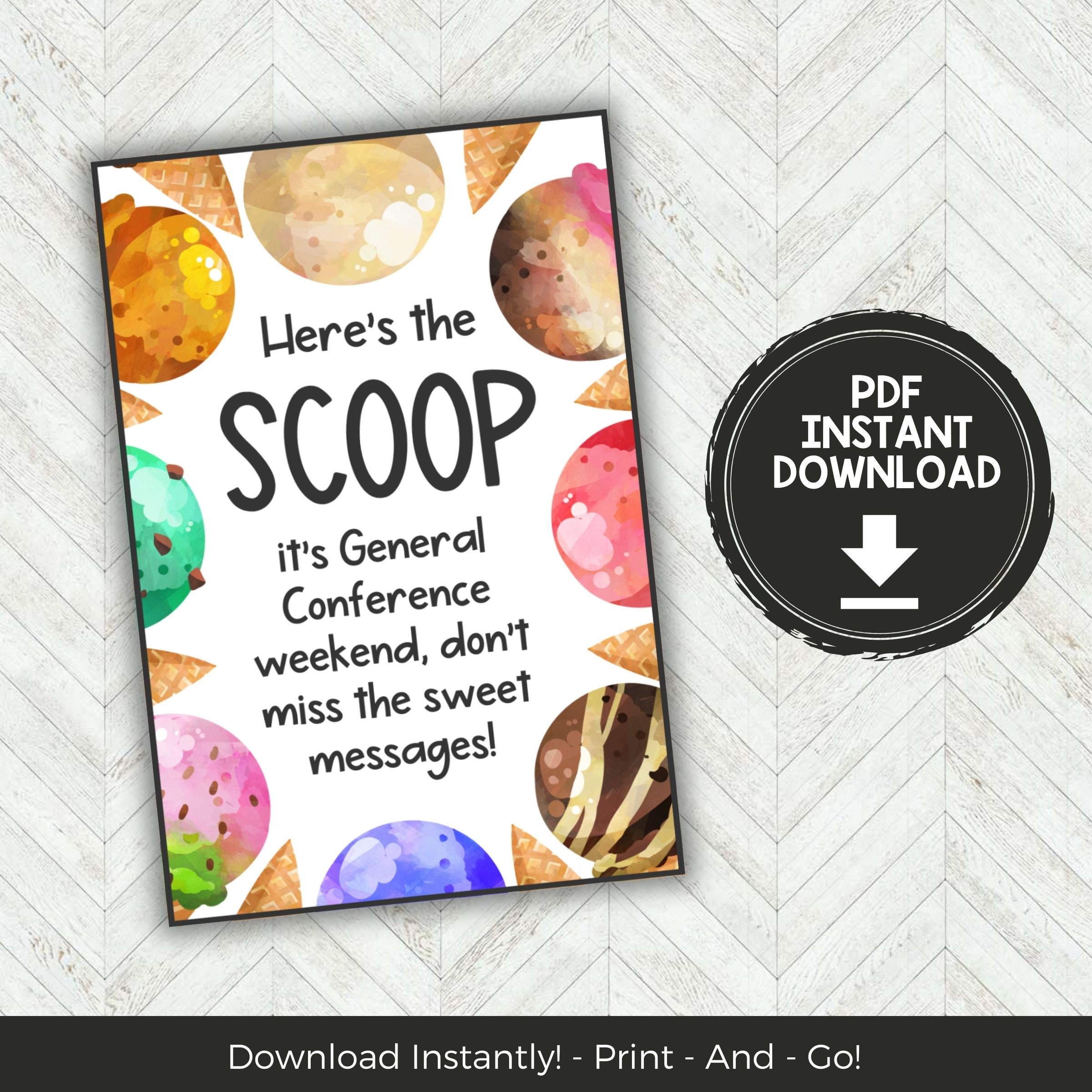 LDS Printable General Conference Treat Tag, Primary General Conference ...