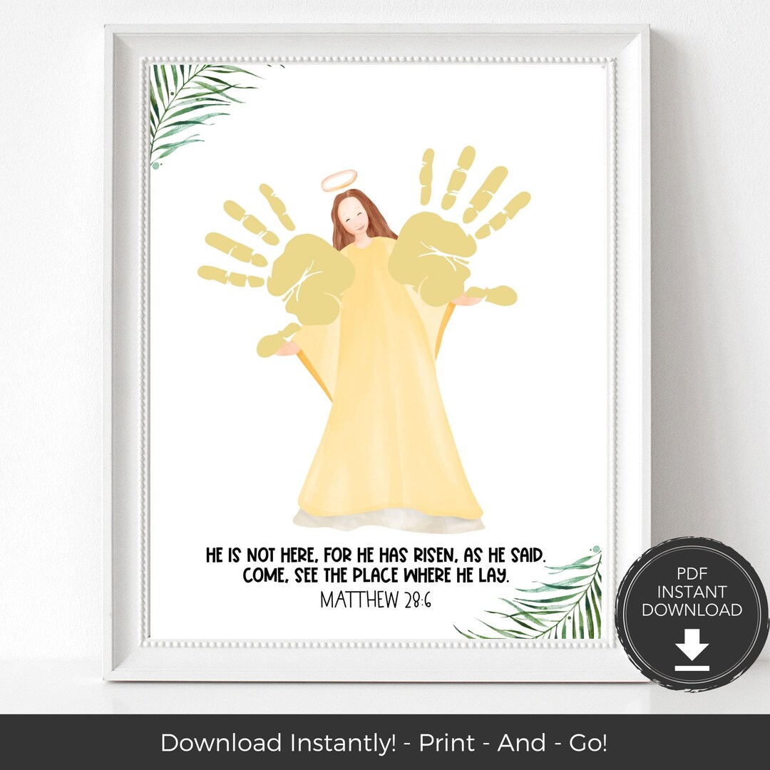 Easter Handprint Craft for Kid, Bible Verse Christian Printable ...
