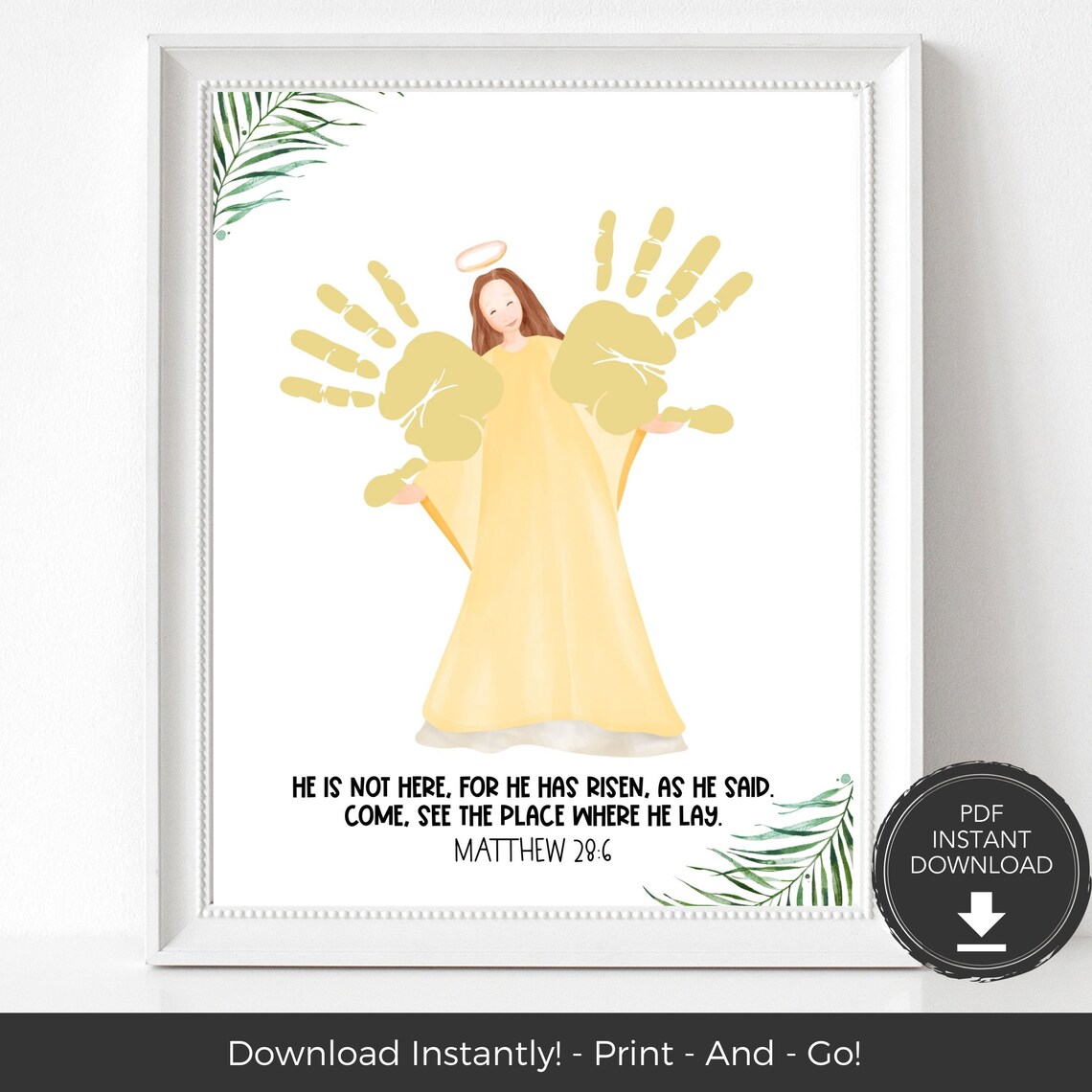 Easter Handprint Craft for Kid, Bible Verse Christian Printable ...