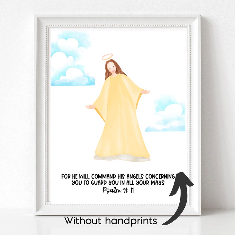 Angel Children's Bible Handprint Craft, Scripture Handprint Art ...