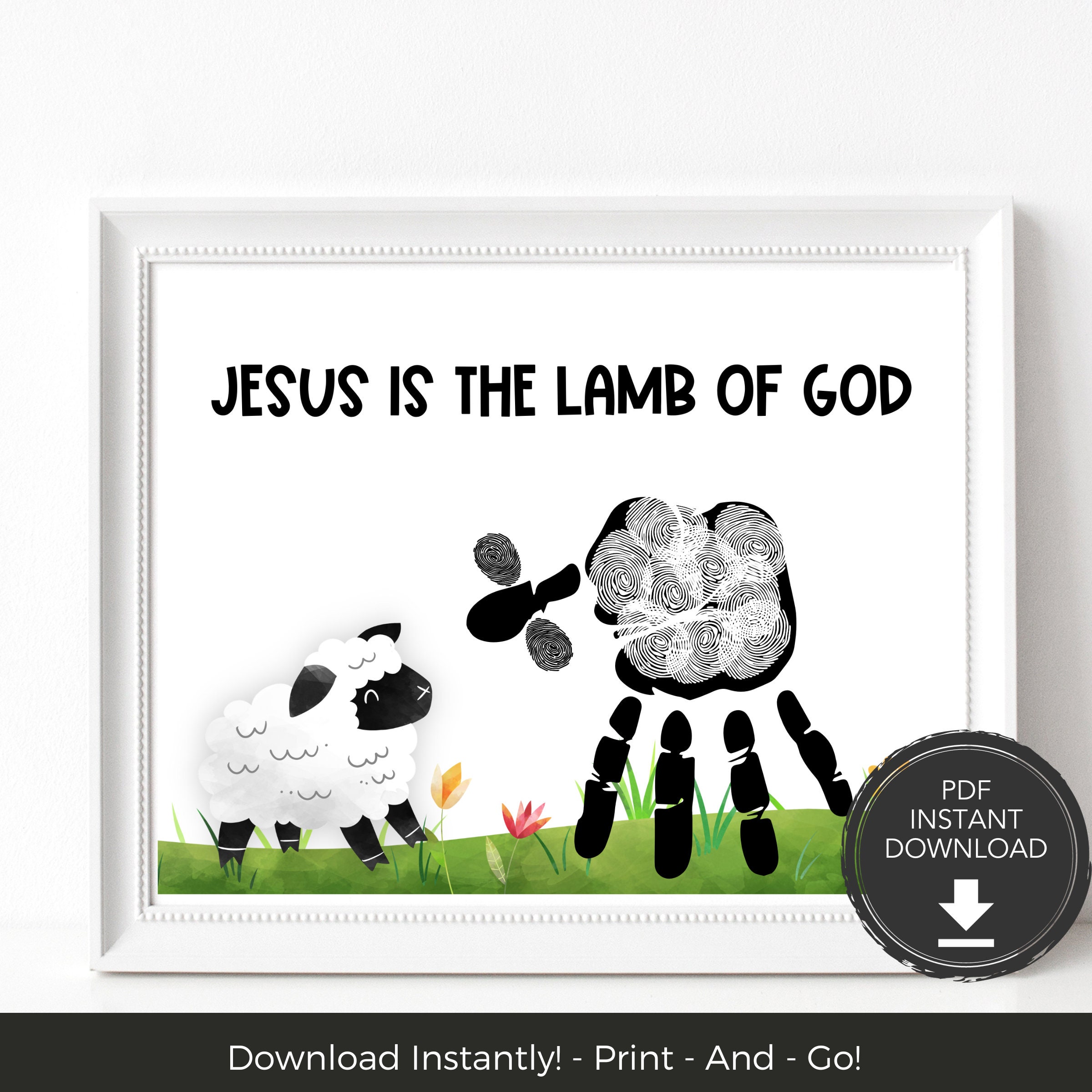 Lamb of God Children's Bible Handprint Craft, Scripture Handprint Art ...