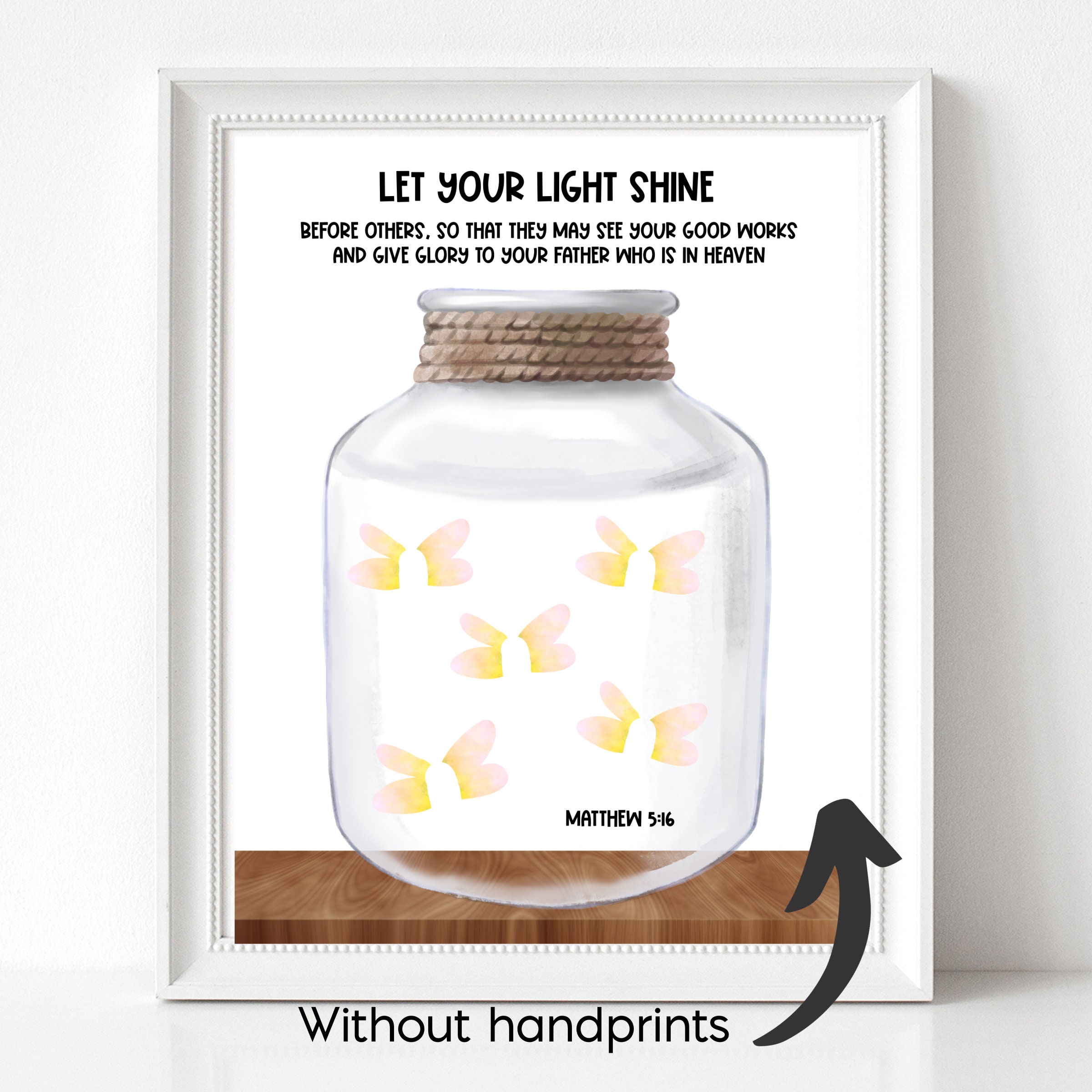 Let Your Light Shine Children's Bible Handprint Craft, Scripture ...