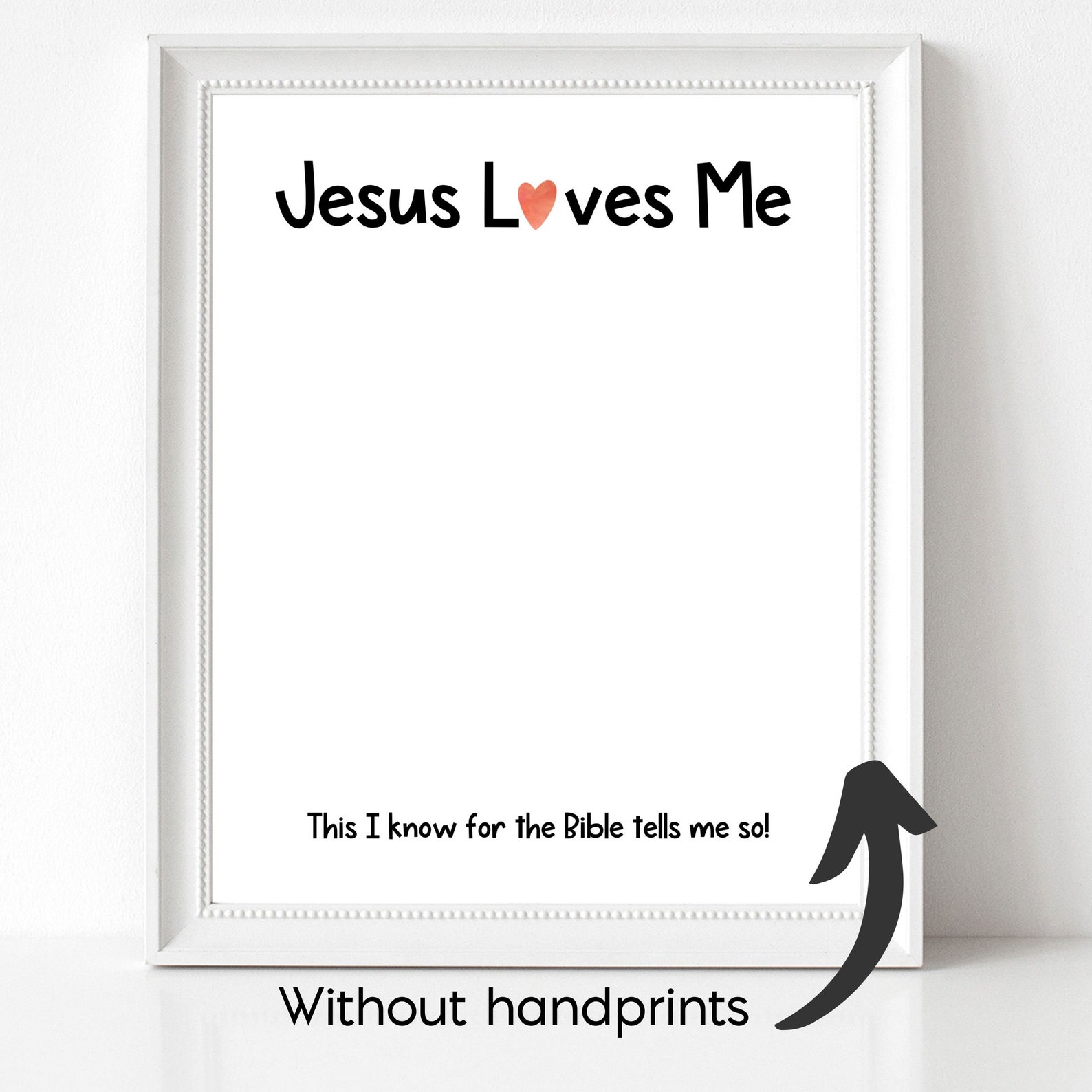 Jesus Loves Me Printable Christian Handprint Art, Handprint Craft, Christian Preschool Activity ...