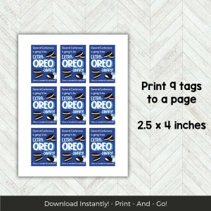 LDS Printable General Conference Treat Tag, Primary General Conference ...