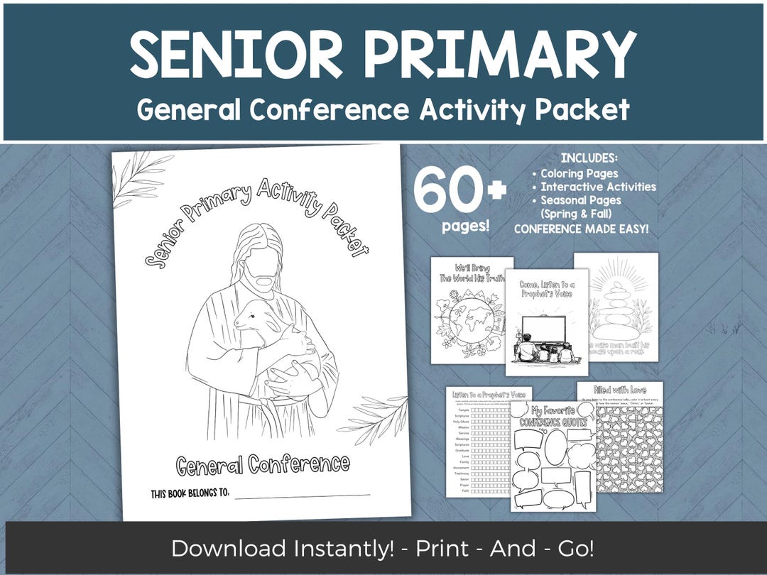 Printable LDS General Conference Primary Packet , Senior Primary ...