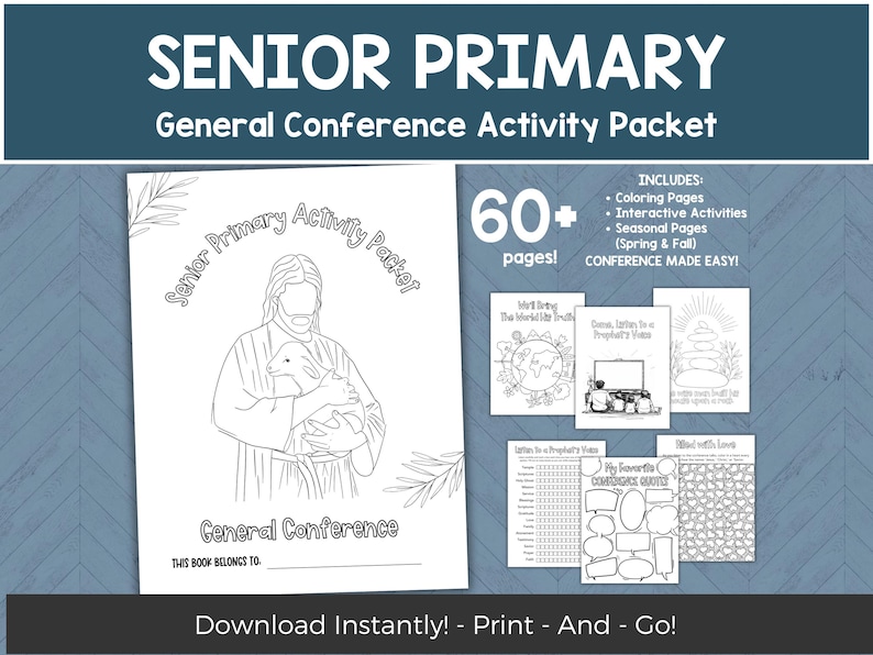 Printable LDS General Conference Primary Packet , Senior Primary ...