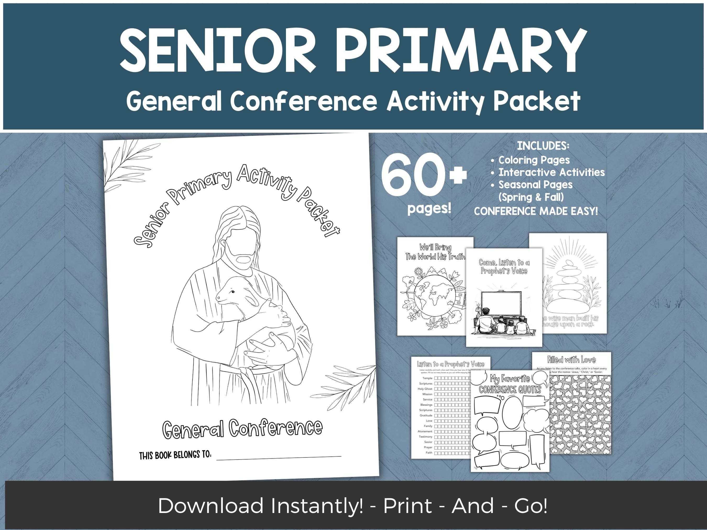 Printable LDS General Conference Primary Packet , Senior Primary ...