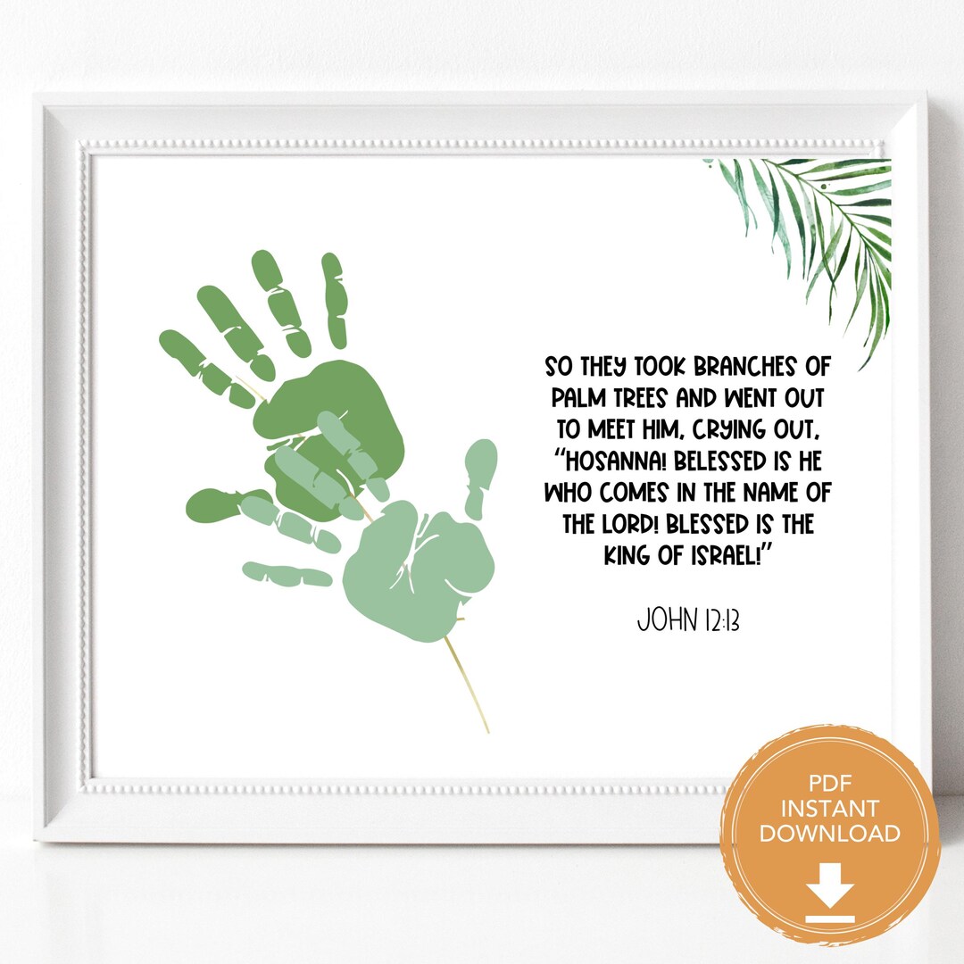 Easter Handprint Craft for Kid, Bible Verse Christian Printable ...