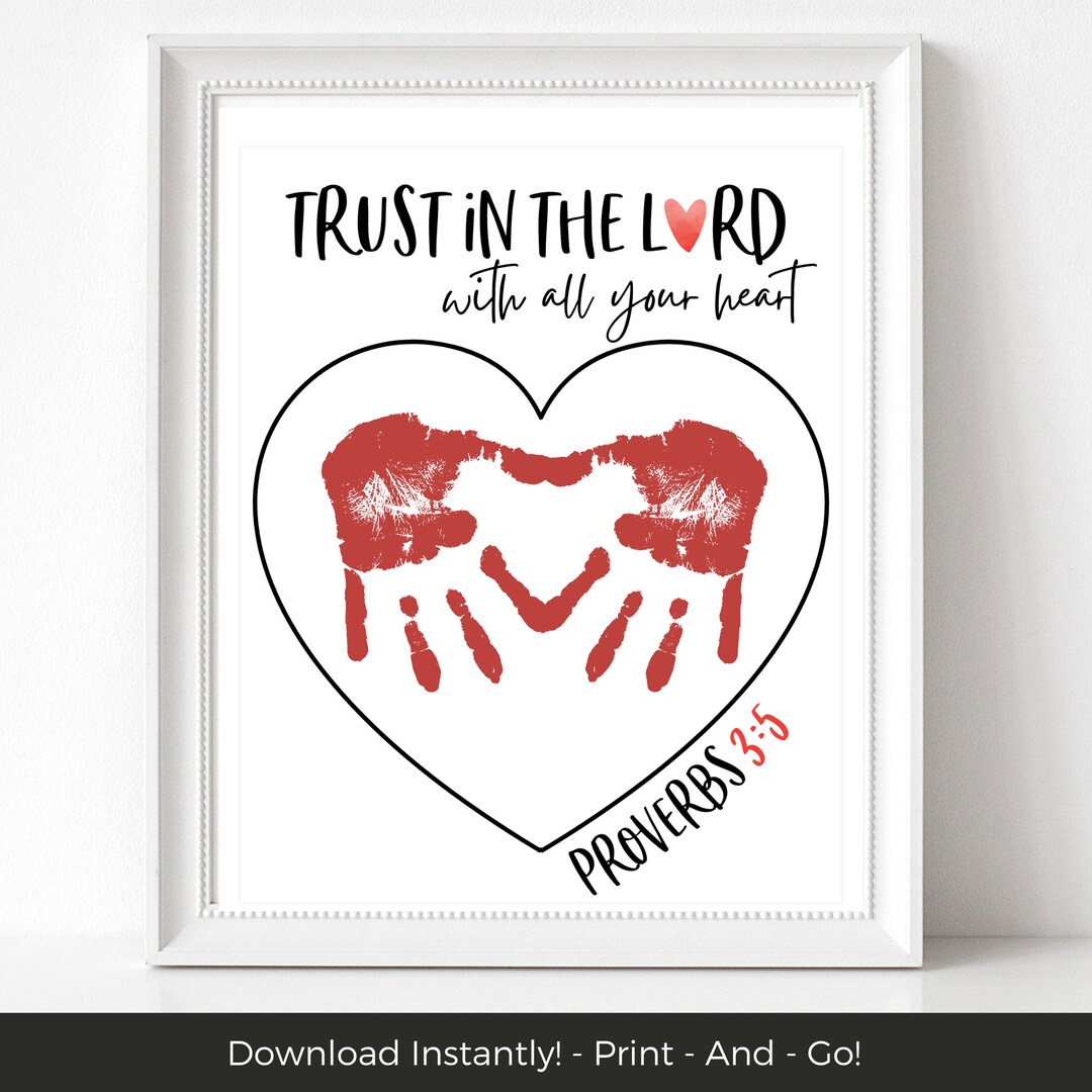 Kids Bible Study Craft, Handprint Art Bible Printables, Children Bible ...