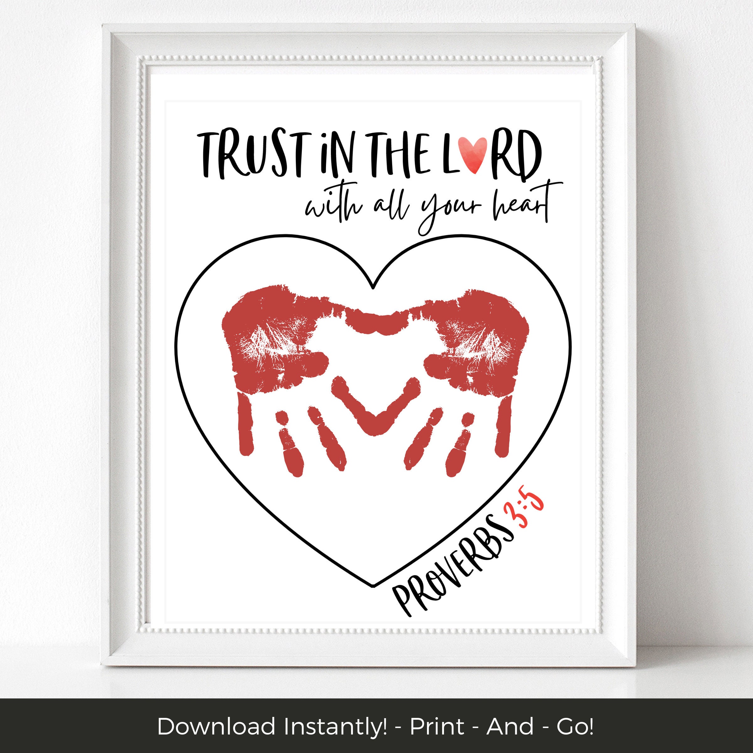 Kids Bible Study Craft, Handprint Art Bible Printables, Children Bible ...