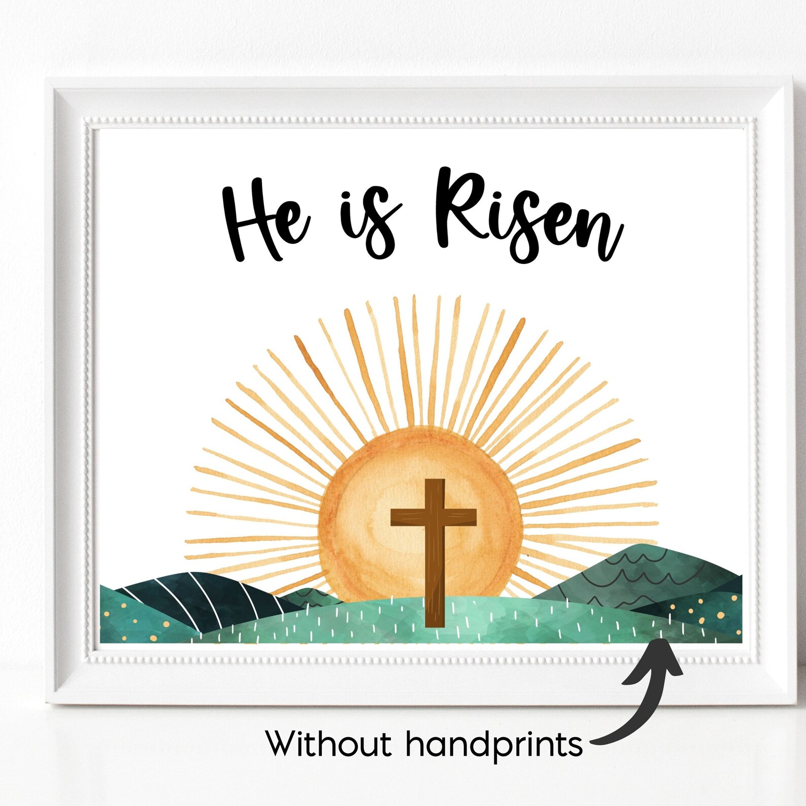 He is Risen Easter Children's Bible Handprint Craft, Scripture ...