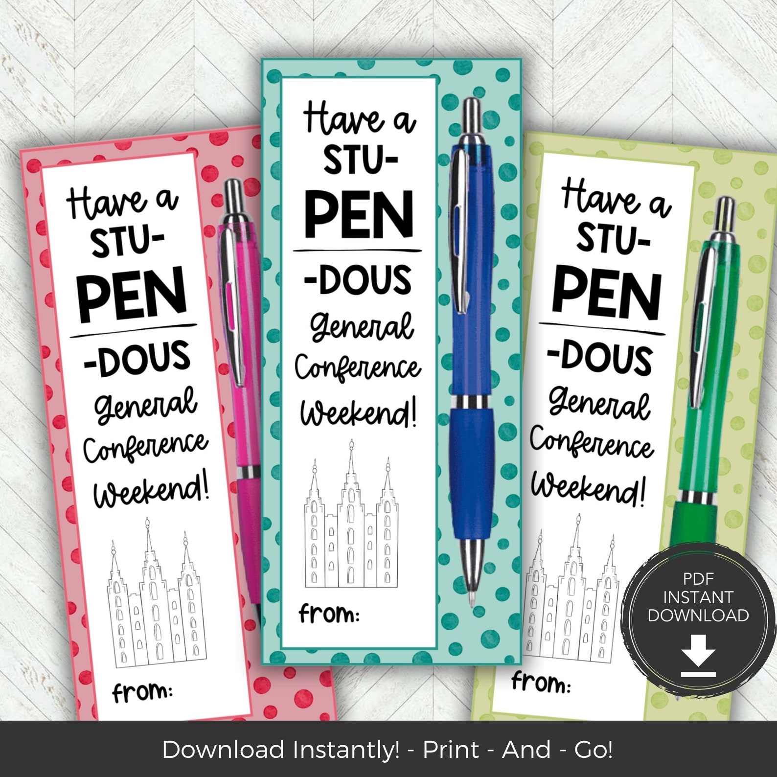 LDS Printable General Conference Treat Tag, Primary General Conference ...