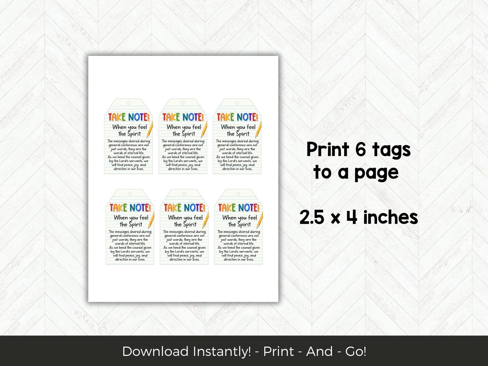 LDS General Conference Treat Tag, Primary General Conference Tag ...