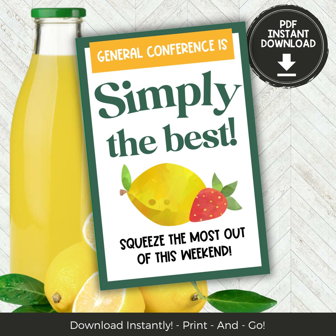 Printable LDS General Conference Treat Tag, Primary General Conference ...