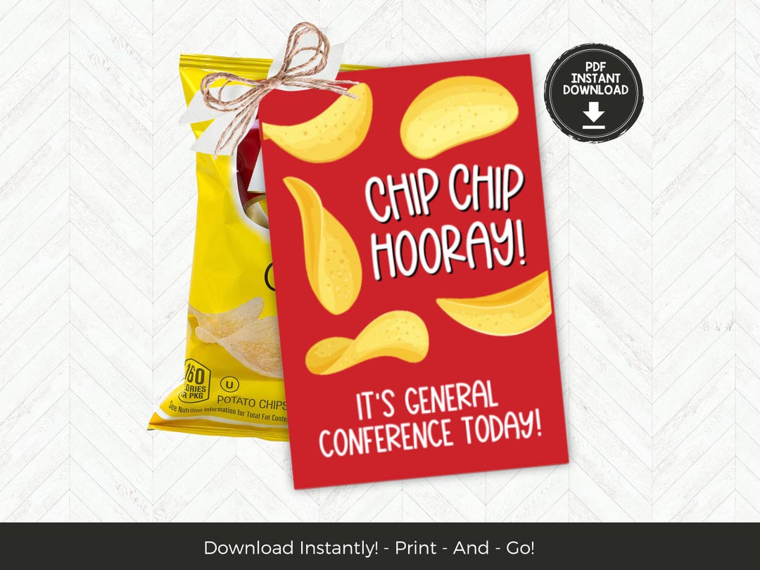 Printable General Conference Treat Tag, LDS General Conference Reminder ...