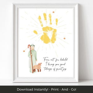 Fear Not Christmas Handprint Art, Isaiah Christmas Story Bible Verse ...