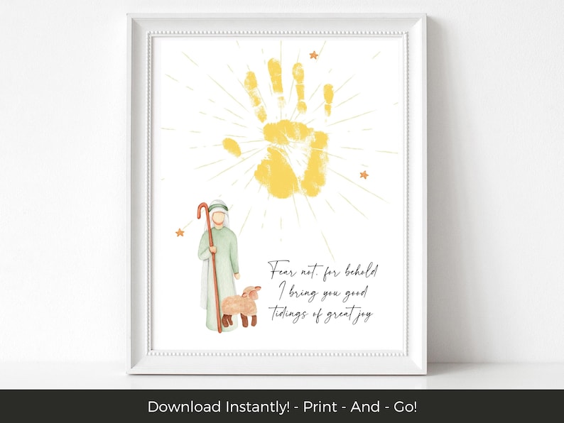 Fear Not Christmas Handprint Art, Isaiah Christmas Story Bible Verse ...