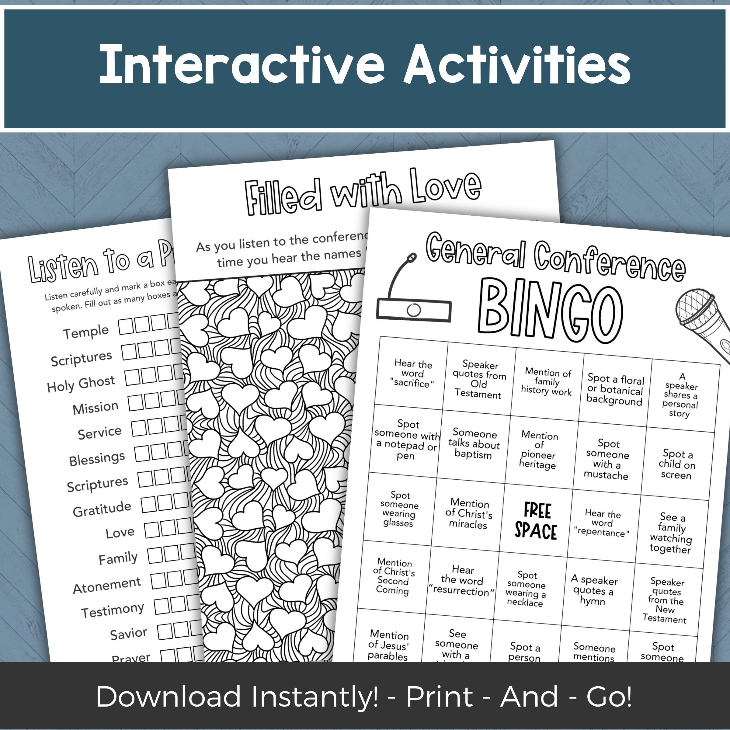 LDS Printable General Conference for Youth Teens and Adults, General ...