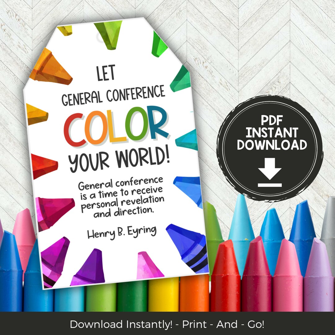 LDS General Conference Treat Tag, Primary General Conference Tag ...