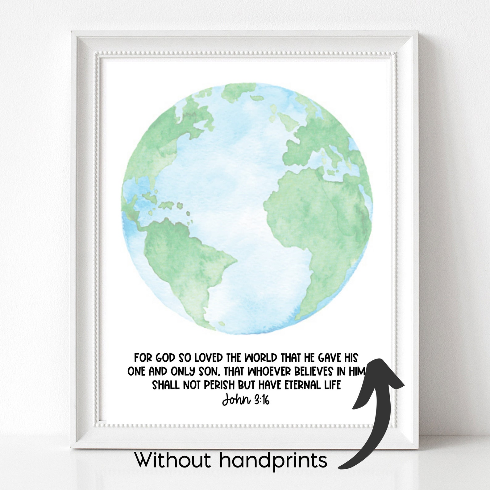 God so Loved the World Children's Bible Handprint Craft, Scripture ...