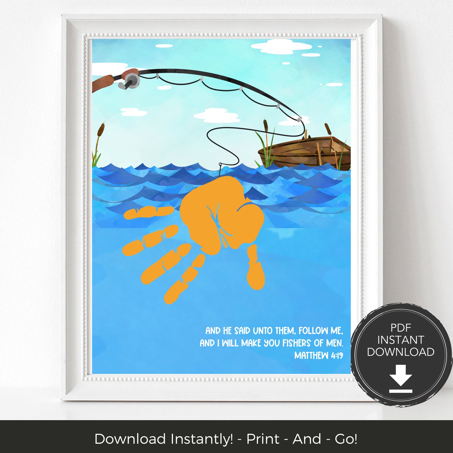 Fishers of Men Children's Bible Handprint Craft, Scripture Handprint ...