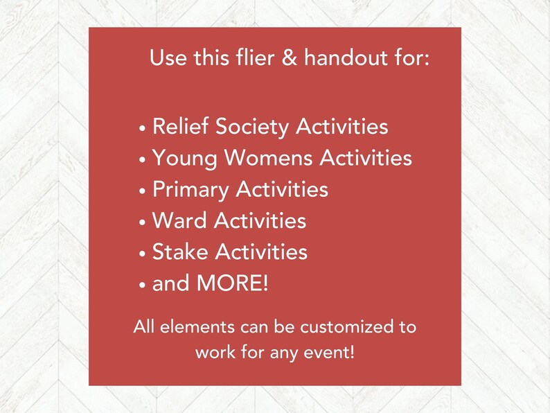 LDS Relief Society Birthday Celebration Activity, EDITABLE Activities ...