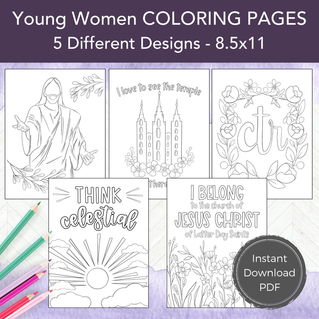 LDS Young Women Coloring Pages, Adult Coloring Pages, LDS Youth Theme ...