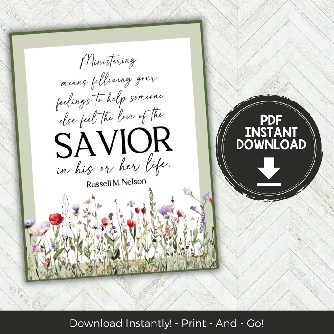 LDS Ministering Handout, Spring Ministering Gift Idea, LDS Relief ...