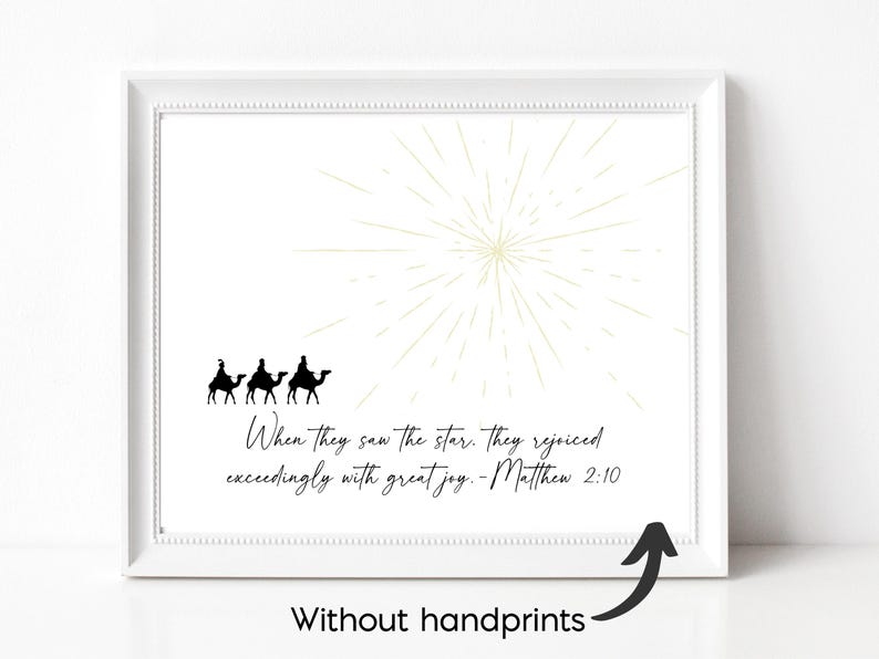 Wise Men Christmas Handprint Art, Bible Verse Activity, Sunday School ...