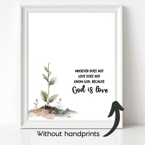 God is Love Printable Bible Handprint Art, Handprint Craft, Christian ...