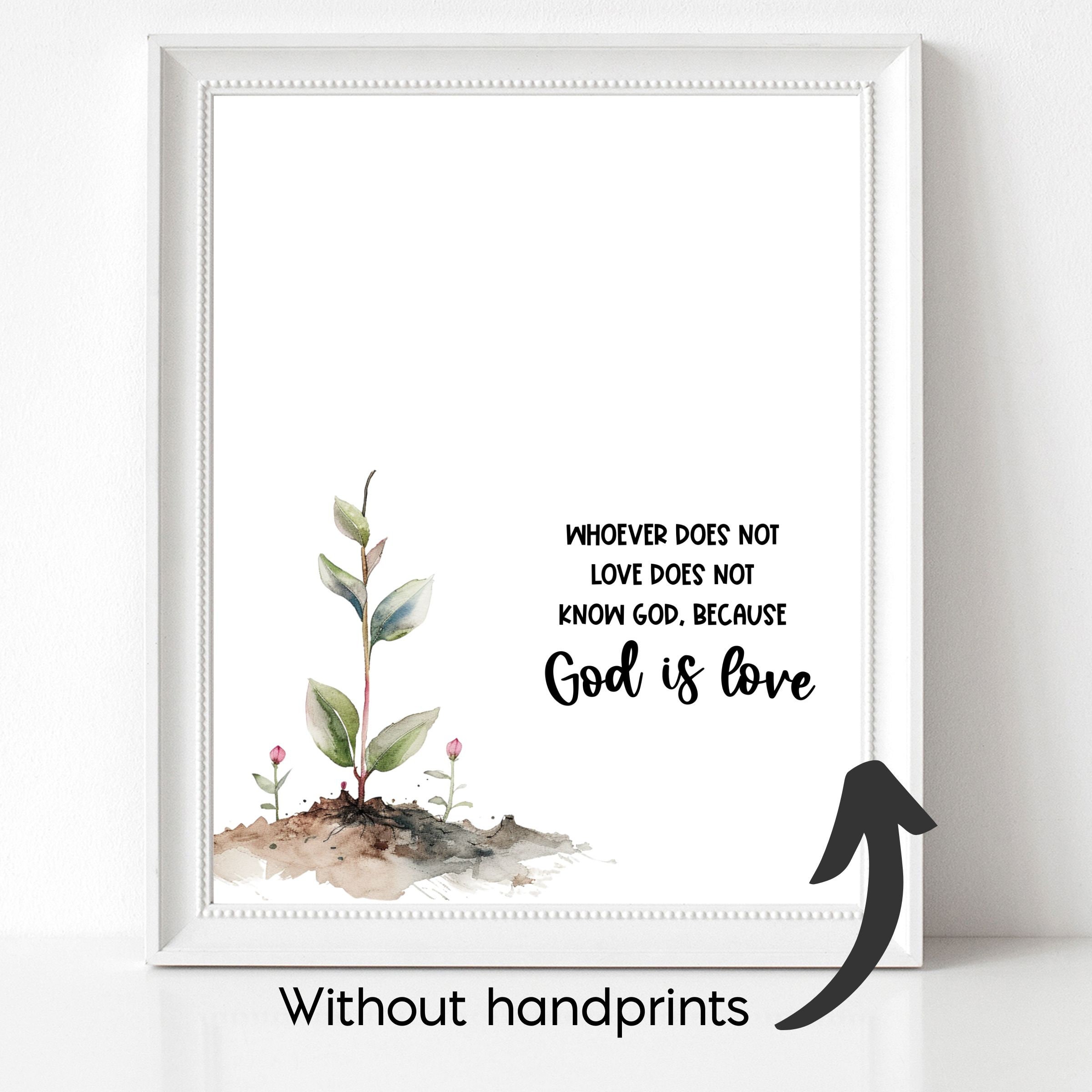 God is Love Printable Bible Handprint Art, Handprint Craft, Christian ...