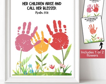 Mothers Day Handprint Craft, Bible Verse Christian Homeschool Prek ...