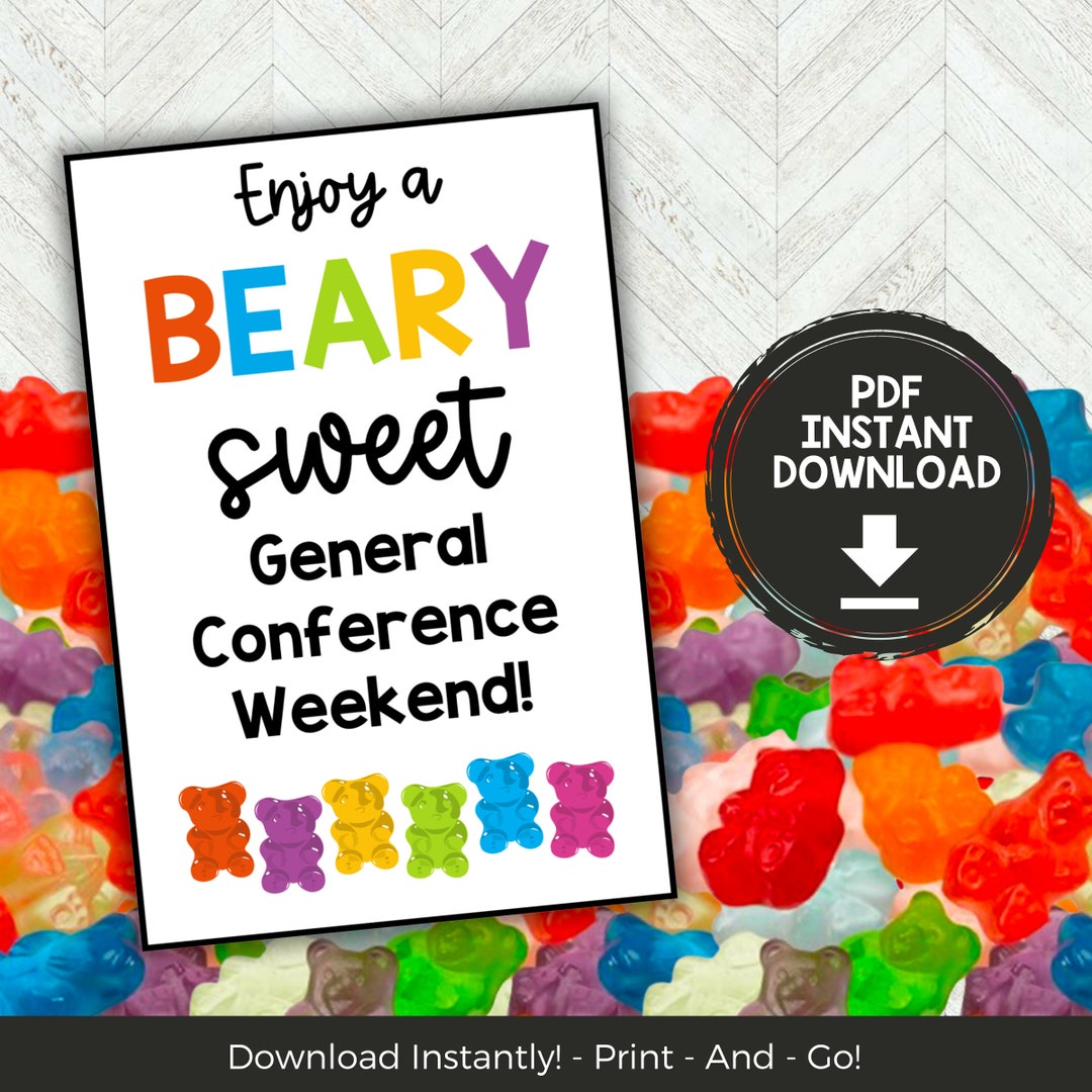 LDS Printable General Conference Treat Tag, Primary General Conference ...